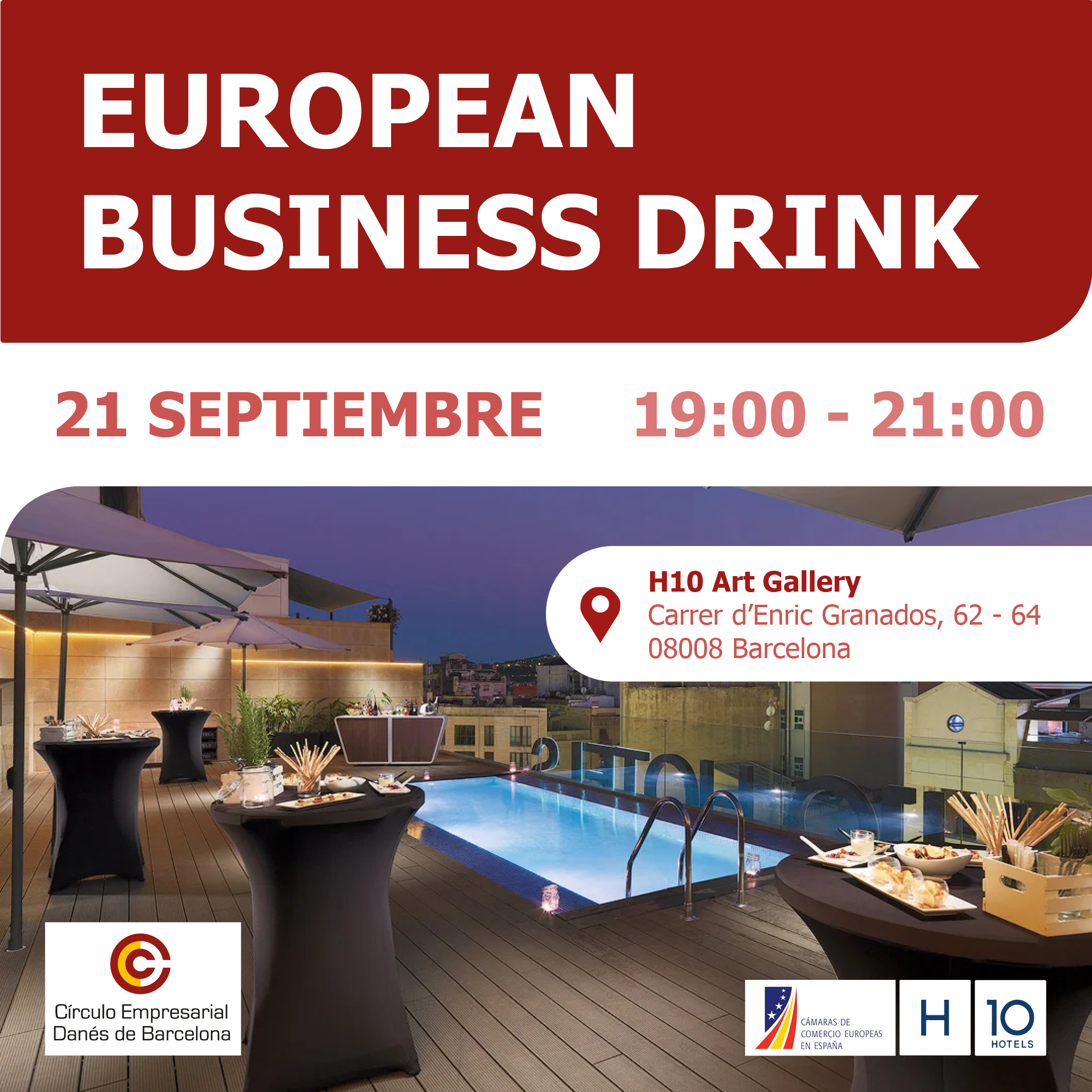 European Business Drink - Septiembre | Danish Business Chamber of Barcelona